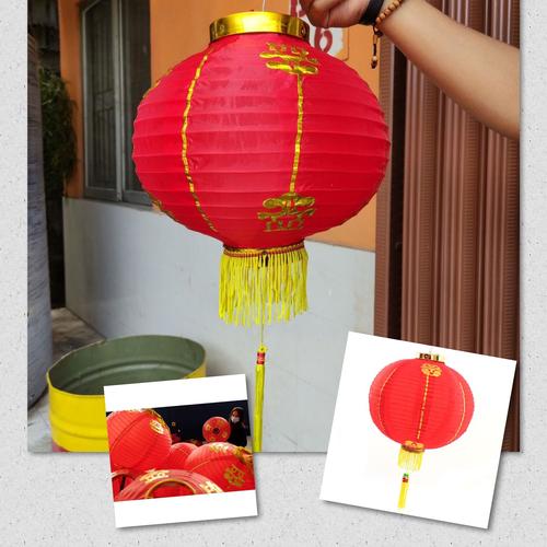 Jual Lampion Imlek Bahan Kain Parasut Merah Lampion Sincia LENTERA CNY ...