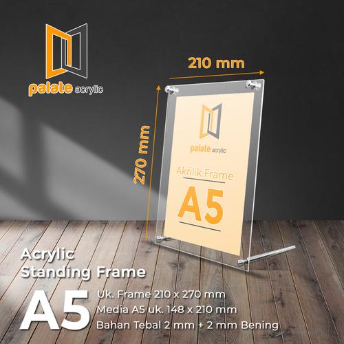 Jual AKRILIK FRAME / BINGKAI / DISPLAY MEJA / ACRYLIC STANDING FRAME A5 ...