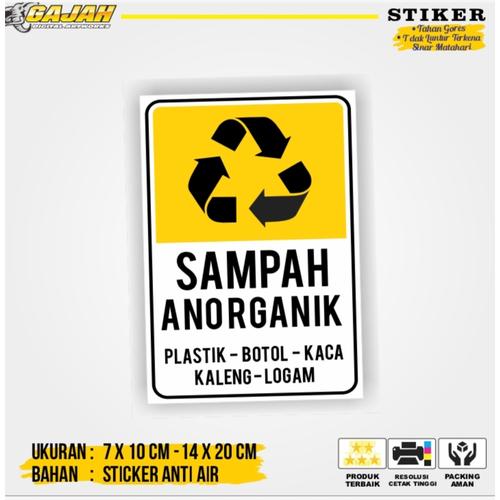 Jual Stiker Penanda Tempat Jenis Sampah Anorganik - 10 x 7 cm - Jakarta ...