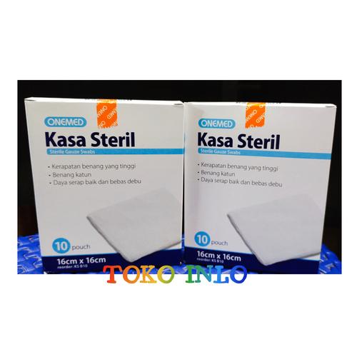 Jual Kassa Steril Onemed 16x16 cm/Kasa Steril/Kain Kassa/Kasa pembalut ...
