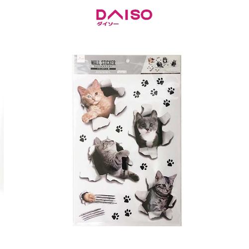Jual Daiso Wall stickers Trick art Animal Cat - Jakarta Selatan - DAISO ...