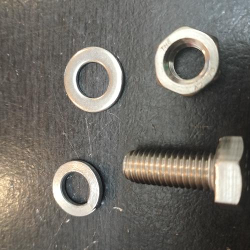 Jual Baut mur steinless M8 x 20 plus ring plat dan ring Per merk THE ...
