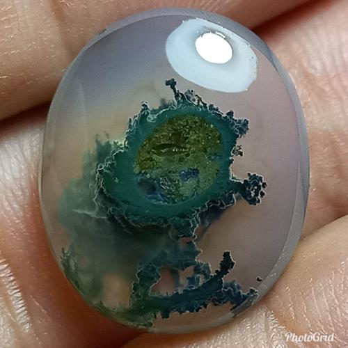 Jual Natural Batu Akik Lumut Hijau Motif Gambar Monster Mini Buto Ijo ...