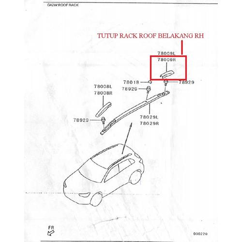 Jual TUTUP RACK ROOF BELAKANG KANAN MITSUBISHI OUTLANDER - Jakarta ...