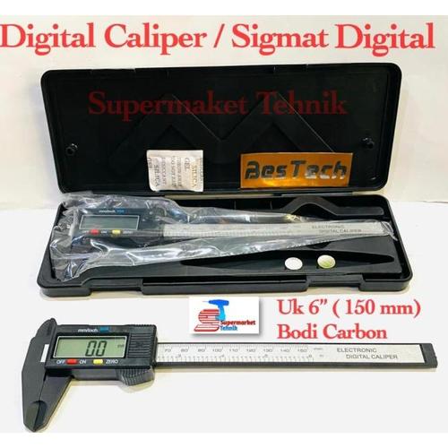 Jual Alat Ukur Sikmat Digital 6Inch / Sigmat Caliper Digital 6" Bodi ...