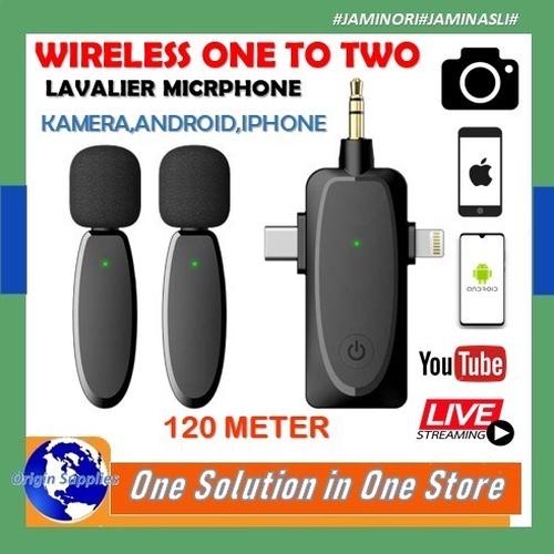 Jual Mic clip wireless 3in1 LIGHNING TYPE C JACK 3.5MM microphone clip ...