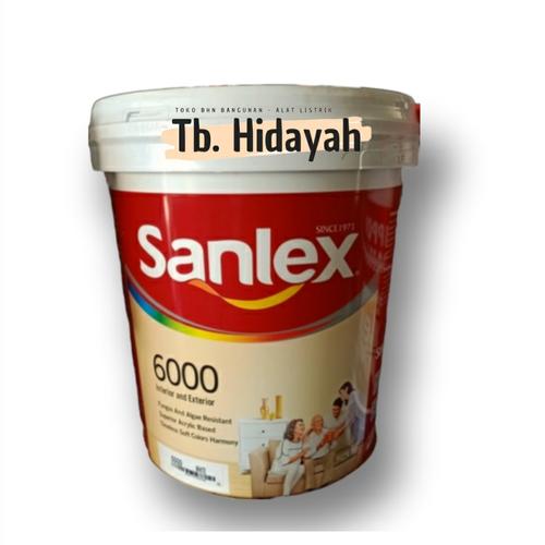 Jual Cat Tembok Sanlex 6000 pail 25 kg Wall Paint Sanlex Putih Super ...