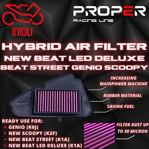 Jual AIR FILTER SARINGAN UDARA CVT PROPER RACING LINE GENIO BEAT LED ...