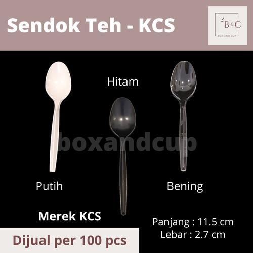 Jual Spoon Sendok Kecil Teh Plastik Jelly Pudding Agar Es Krim Merek Kcs Kcs Hitam Kota