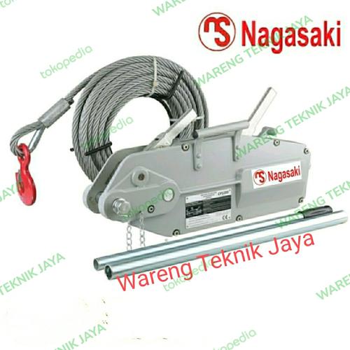 Jual Tirfor Wire Rope Pulling Hoist 3,2 Ton ×20 Meter Ori NAGASAKI ...