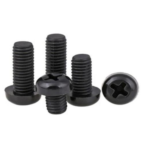 Jual Black Baut Plus Nylon M3x15 Hitam Round Head Screw JP Plastik 15mm ...