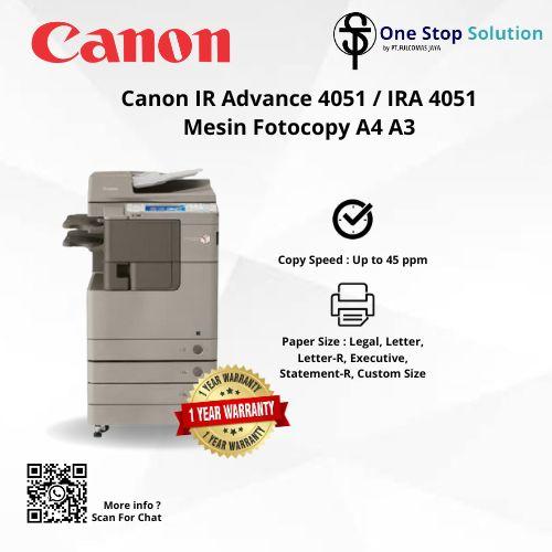 Jual Canon IR Advance 4051 / IRA 4051 Mesin Fotocopy Kertas A4 A3 ...