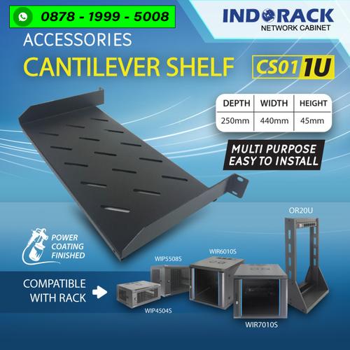 Jual Indorack CS01 Cantilever Shelf 1U Tatakan Rack Server Depth 250mm ...