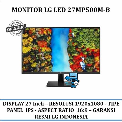 Promo Monitor LG 27MP500 IPS bezeless freesync 75hz 27inch | 27mp500m-b ...