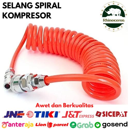 Jual Selang Angin Spiral Kompresor Selang Recoil Hose 5x8 MM - 6 METER ...