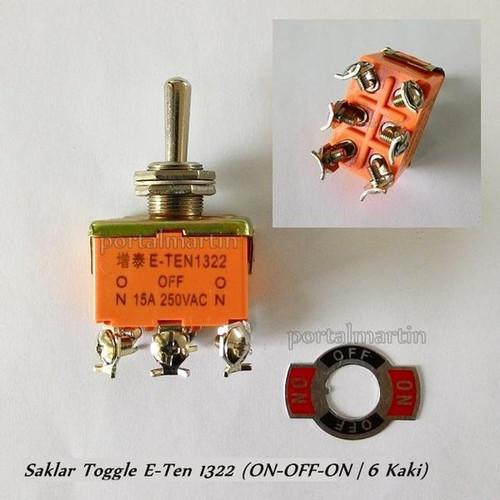Jual saklar switch toggle e-ten 6 kaki 1322 on off on - Kota Surabaya ...