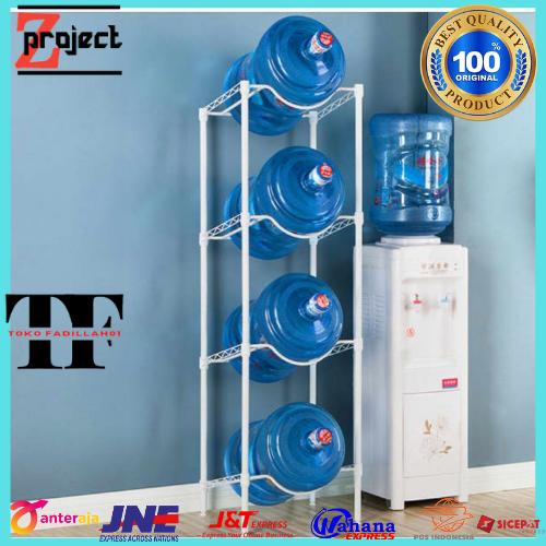 Jual KRISBOW rak galon 4 tingkat putih / rak galon air besi 4 susun ...