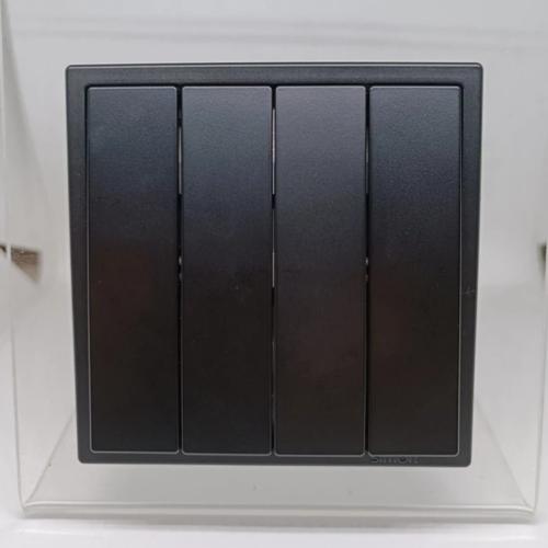 Jual SIMON I7 BLACKDOFF/ MATT BLACK SAKLAR QUARTET 4 GANG 1 WAY SWITCH ...