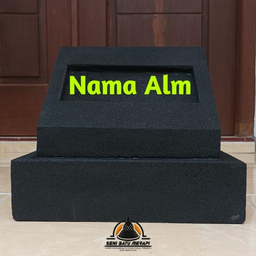 Jual batu nisan asli batu alam (udah sama nama almarhum) - Kab ...