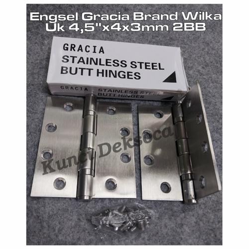 Jual Engsel Gracia 4,5"x4x3mm 2BB Brand Wilka Engsel Stainless SUS 304 - Jakarta Pusat - Kunci ...
