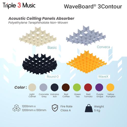 Jual Akustik Panel WaveBoard 3Contour Peredam suara Gantung - Round-O ...