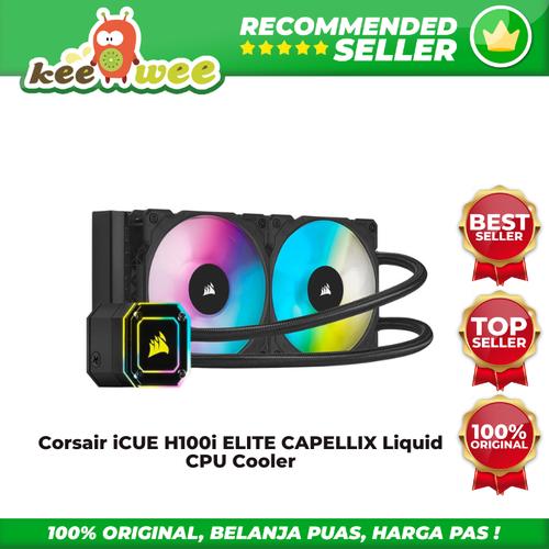 Jual Corsair iCUE H100i ELITE CAPELLIX Liquid CPU Cooler - Hitam - Kota ...