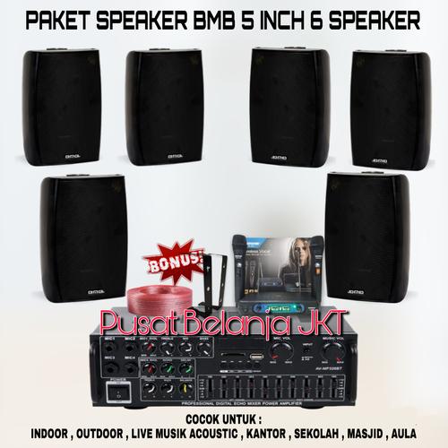 Jual PAKET SOUND SYSTEM SPEAKER BMB 5 INCH 6 SPEAKER CAFE RESTO AULA ...