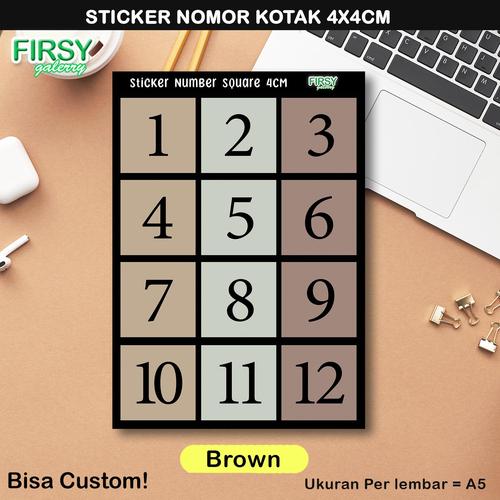 Jual Sticker Nomor Kotak 4cm, Label Angka Besar, Stiker Nomor, Bisa ...