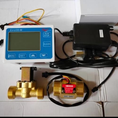 Jual Digital Flow Meter Control Water Oil Sensor ZJ-LCD-M Komplit Set - 3/4 inch - Jakarta Barat ...