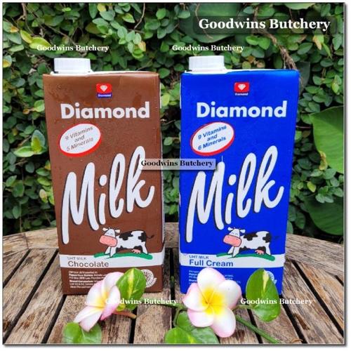 Jual Diamond milk susu sapi UHT Full Cream & Chocolate 1 liter ...