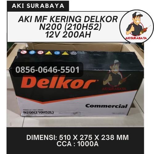 Jual Aki Delkor MF N200 12V 200Ah 210H52 AKI GENSET 12v 200AH - Kota Surabaya - aki surabaya 99 ...