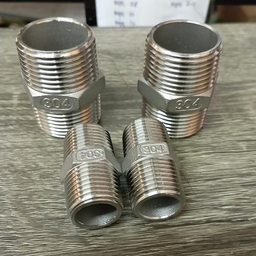 Jual Double Naple 1/2 INCH material stainless steel SS304 Drat NPT - Jakarta Barat - Panah Putra ...