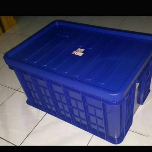 Jual BOX CONTAINER PLASTIK TEBAL HANATA 2100L(P64XL43XT18)+TUTUP ...