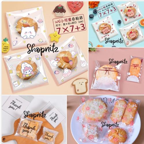 Promo Plastik Cookies Permen Kue Donut 7x7cm Kemasan OPP Perekat Lem ...