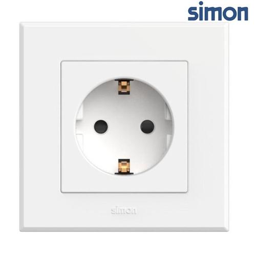 Jual Stop Kontak Schuko 2 lubang 1 gang Socket Outlet 16A SIMON 31687 ...