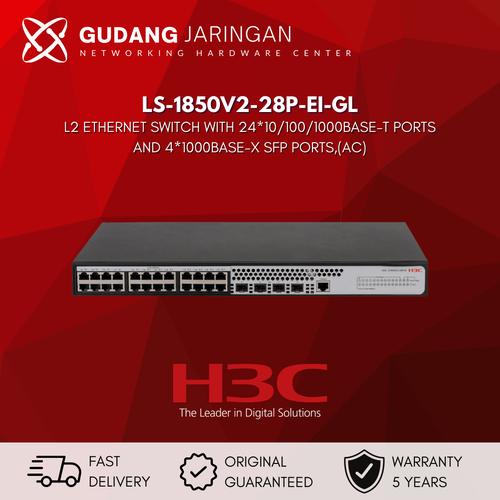 Jual H3C LS-1850V2-28P-EI-GL L2 Ethernet Switch with 24*10/100/1000BASE ...