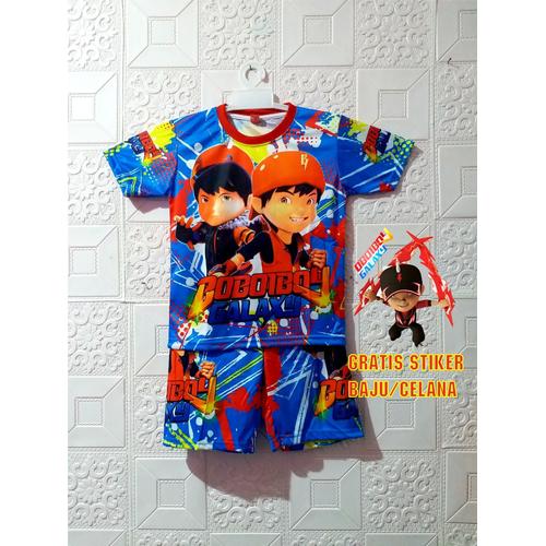 Jual baju boboiboy anak stelan motif boboiboy | baju boboiboy solar ...