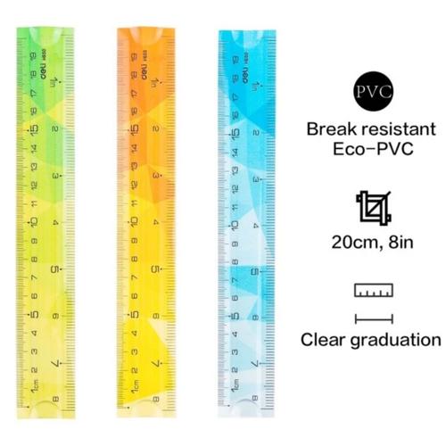 Jual Deli Twistable Ruler 20 cm / Penggaris Mistar Plastik Lentur 20 cm ...