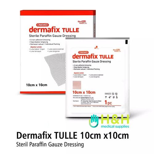 Jual Dermafix Tulle 10 x 10 Cm / Paraffin Gauze / Dressing Luka/Perban ...