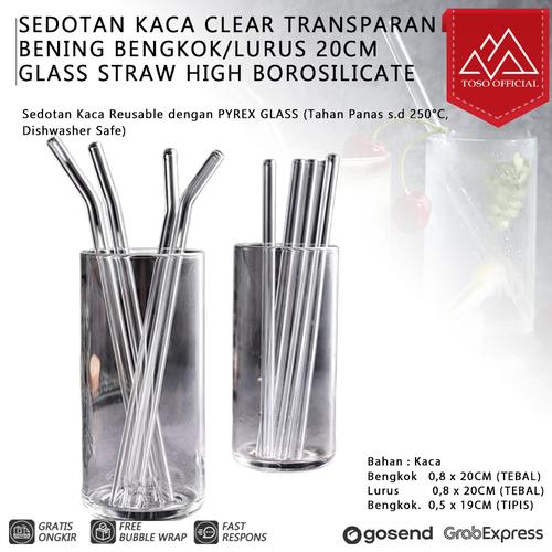 Jual SEDOTAN KACA CLEAR TRANSPARAN BENING BENGKOK/LURUS 20CM GLASS ...