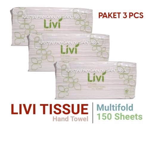 Jual LIVI TISSUE SMART HAND TOWEL 150S MULTIFOLD TISU WASTAFEL PAKET 3 ...