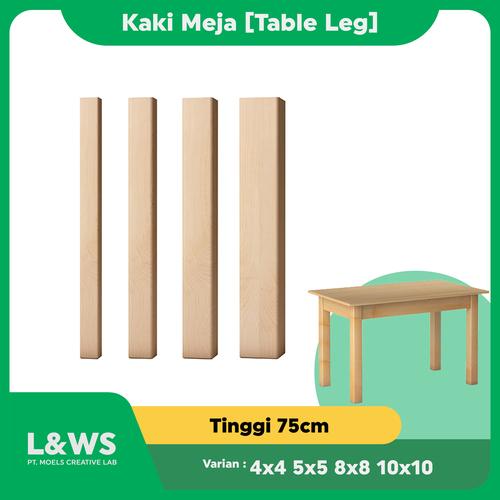 Jual Kaki Meja Kayu Kotak Tinggi 75cm [Table Leg] - 4x4, Square Corner ...