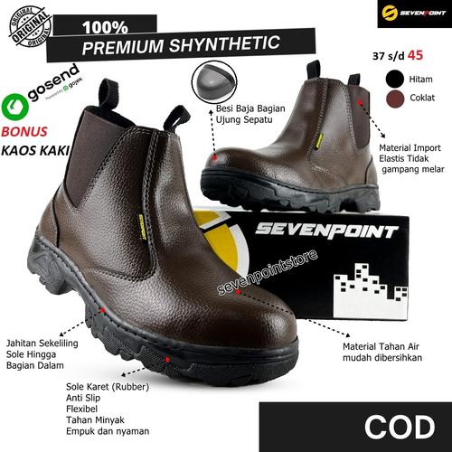 Jual Sepatu Safety Boots Pria Wanita Original Ujung Besi Baja Sefty ...