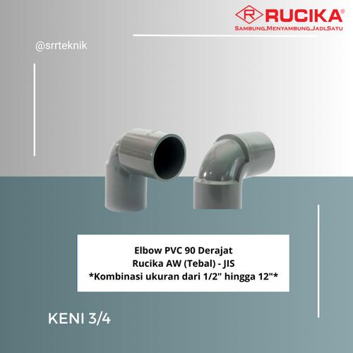 Jual Elbow / Knee 3/4" inch PVC Rucika AW 90 Derajat - Kab. Majalengka ...