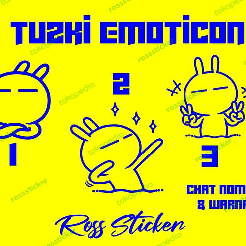 Jual tuzki emoticon terbaru, cutting sticker emoticon tuzki lucu ...