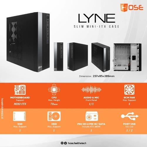 Jual Casing Mini Komputer Hose Lyne Case Mini Tower M-Atx With PSU 380w ...