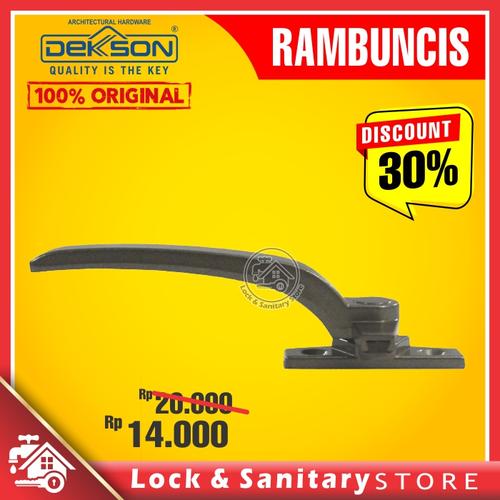 Jual Rambucis Aluminium Dekkson RMBA DKS 423 LH Brown Pengunci Jendela ...