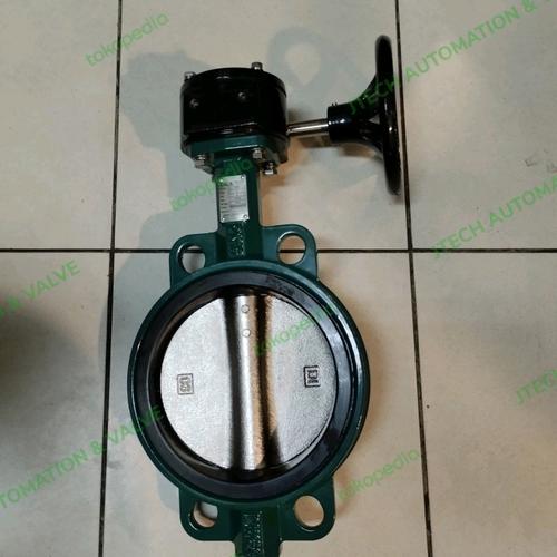 Jual butterfly valve gala 5 inch jis 10k cast iron disc diluctile gear ...