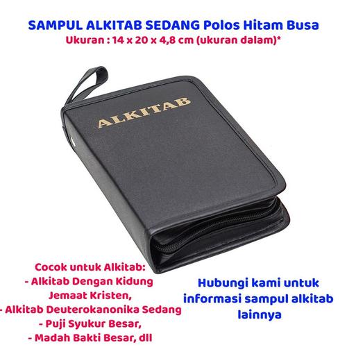 Jual Sampul Cover Alkitab Sedang - Polos Hitam Busa Tas Buku Katolik ...