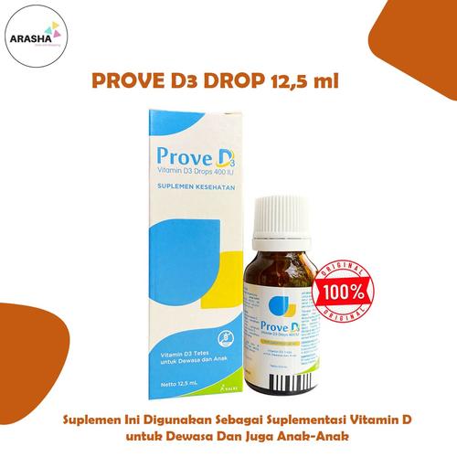 Jual Prove D3 Drop Vitamin D3 400 IU Tetes 12.5 ml untuk Dewasa dan ...